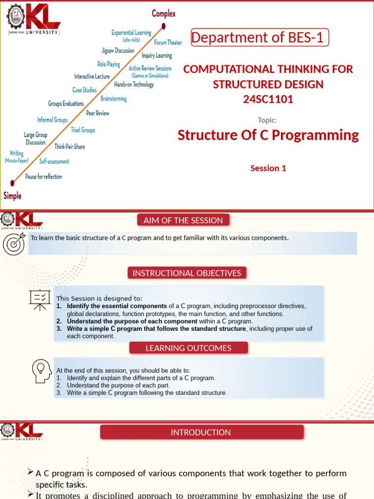 Session 5- Structure of C Programming | PDF