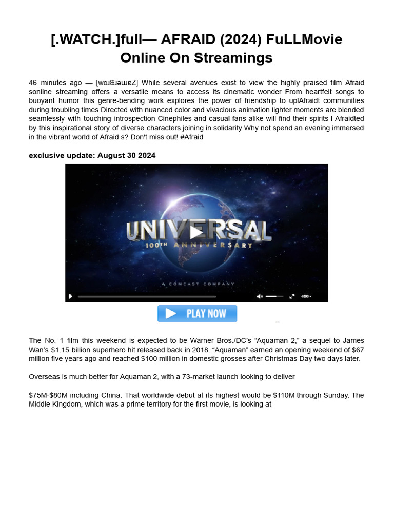 MainApp 6736 Afraid-Full-Xx5 | PDF | Hulu | Art