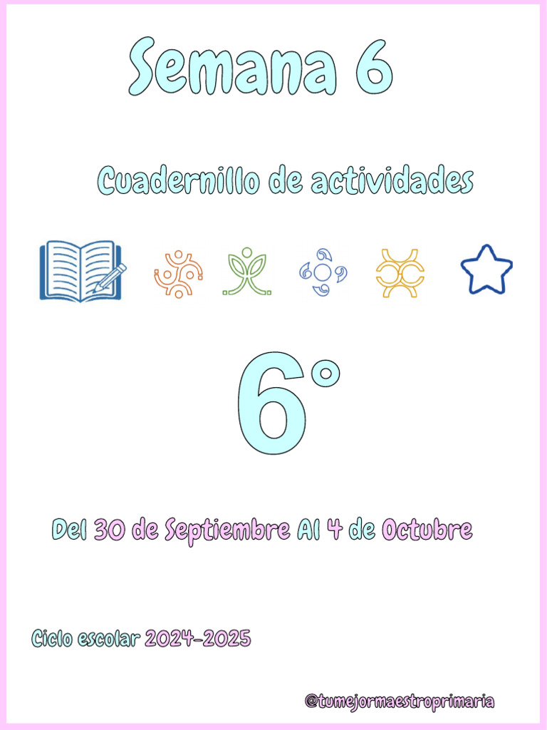 6° cuadernillo 6 tumejormaestro 24-25 | PDF
