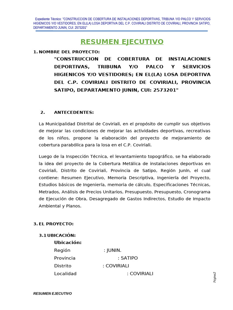 RESUMEN EJECUTIVO | PDF