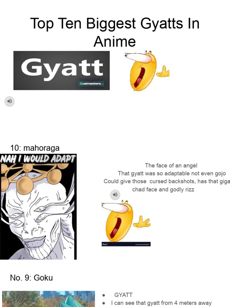 Top Ten Biggest Gyatts in Anime | PDF