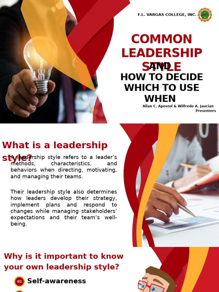 Choosing Effective Leadership Styles | PDF | Leadership | Team Building