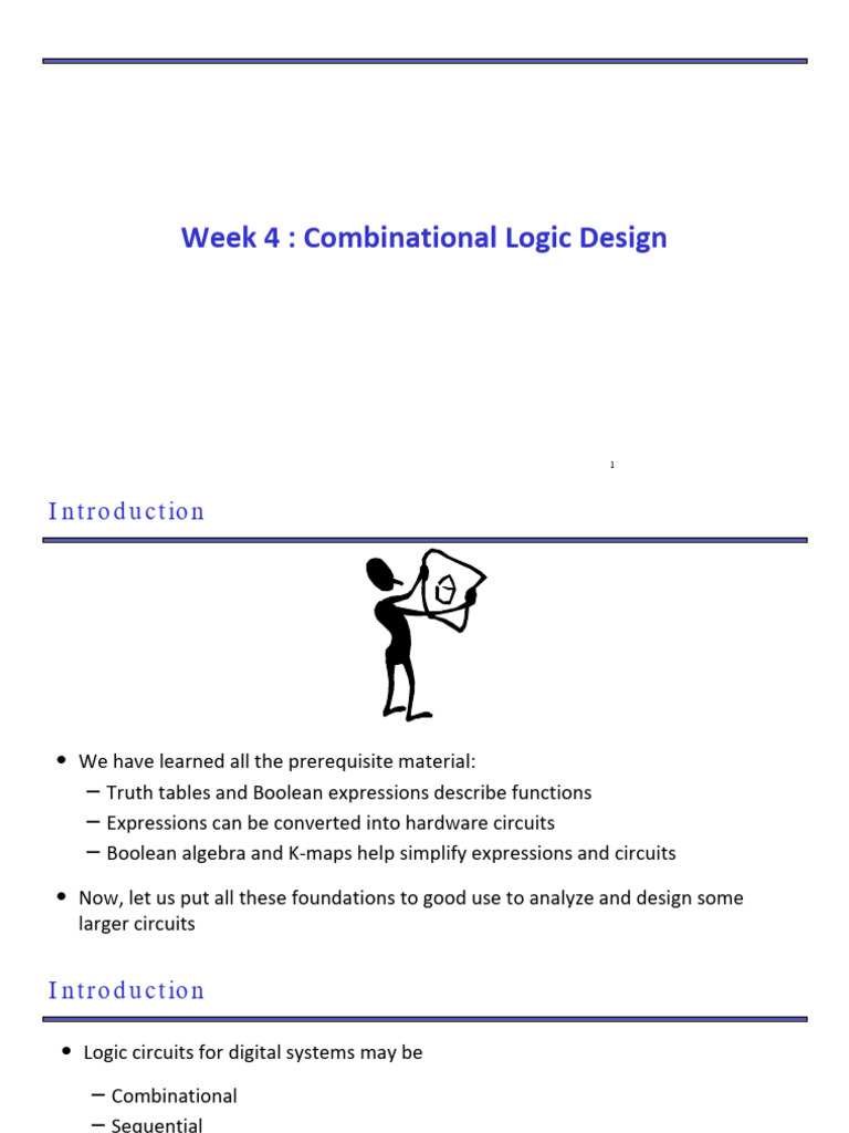 Week 4 Combinational Logic Design | PDF