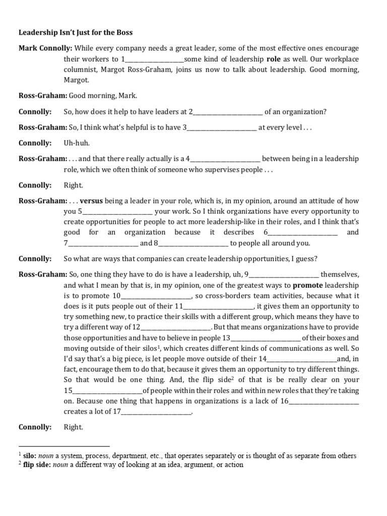 Listening Gap Fill | PDF