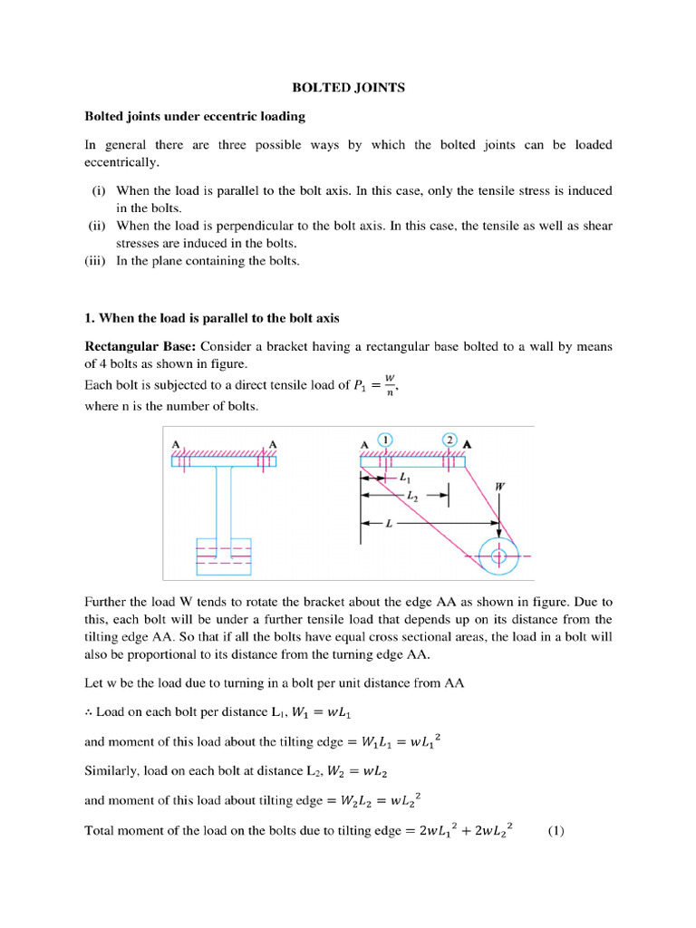 DME Unit-4 (Bolted Joints & Cotter Joints) | PDF