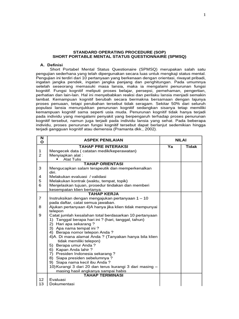 SOP SPMSQ Modul Lengkap | PDF