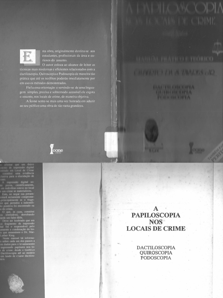 Gilberto Da S. Tavares Jr. - A Papiloscopia Nos Locais de Crime ...