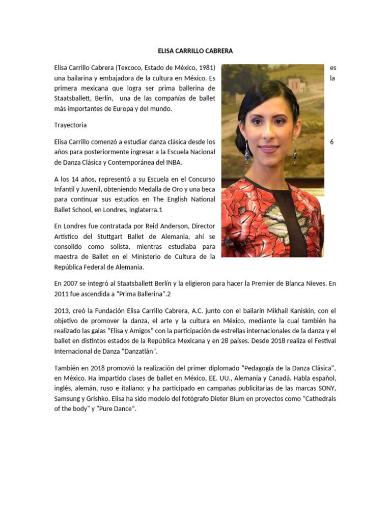 Biografia Elisa Carrillo Cabrera Pdf