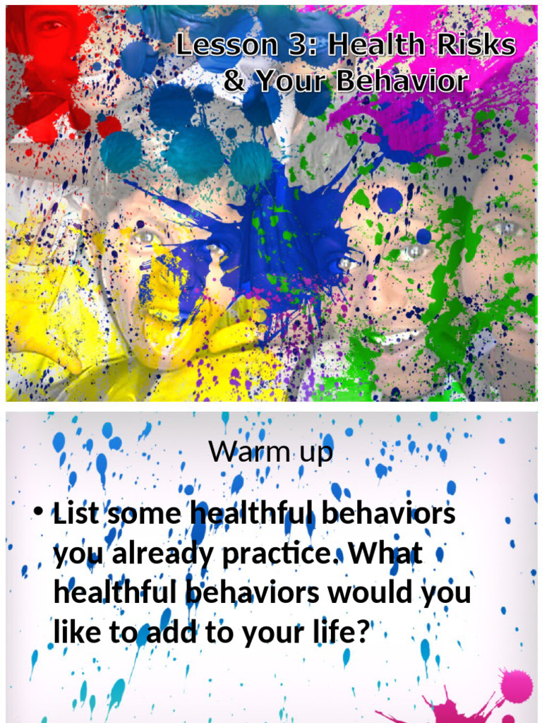 Lesson 3 Health Risks and Your Behaviors | PDF