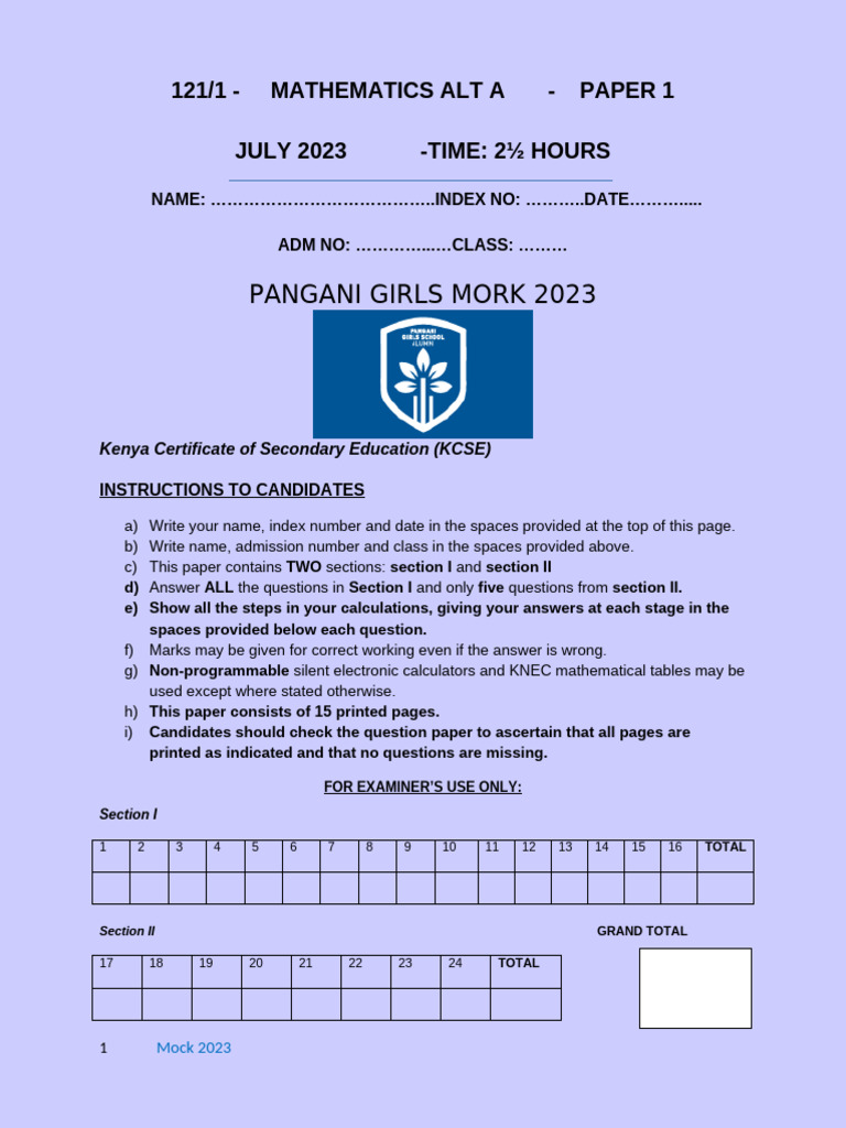 Math Pp1 Qstns | PDF