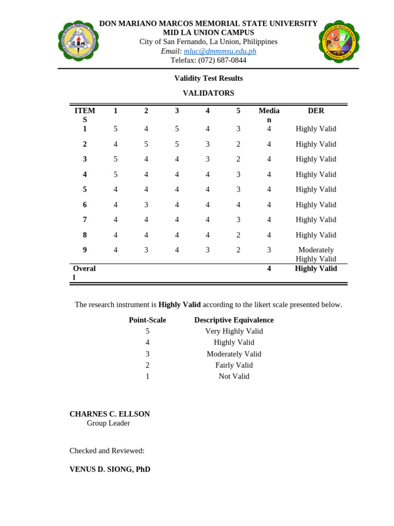 Results Validity Test Money Hayst | PDF