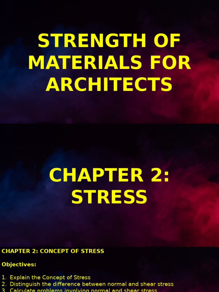 Chapter 2.1 Stress Normal and Shear Stress | PDF
