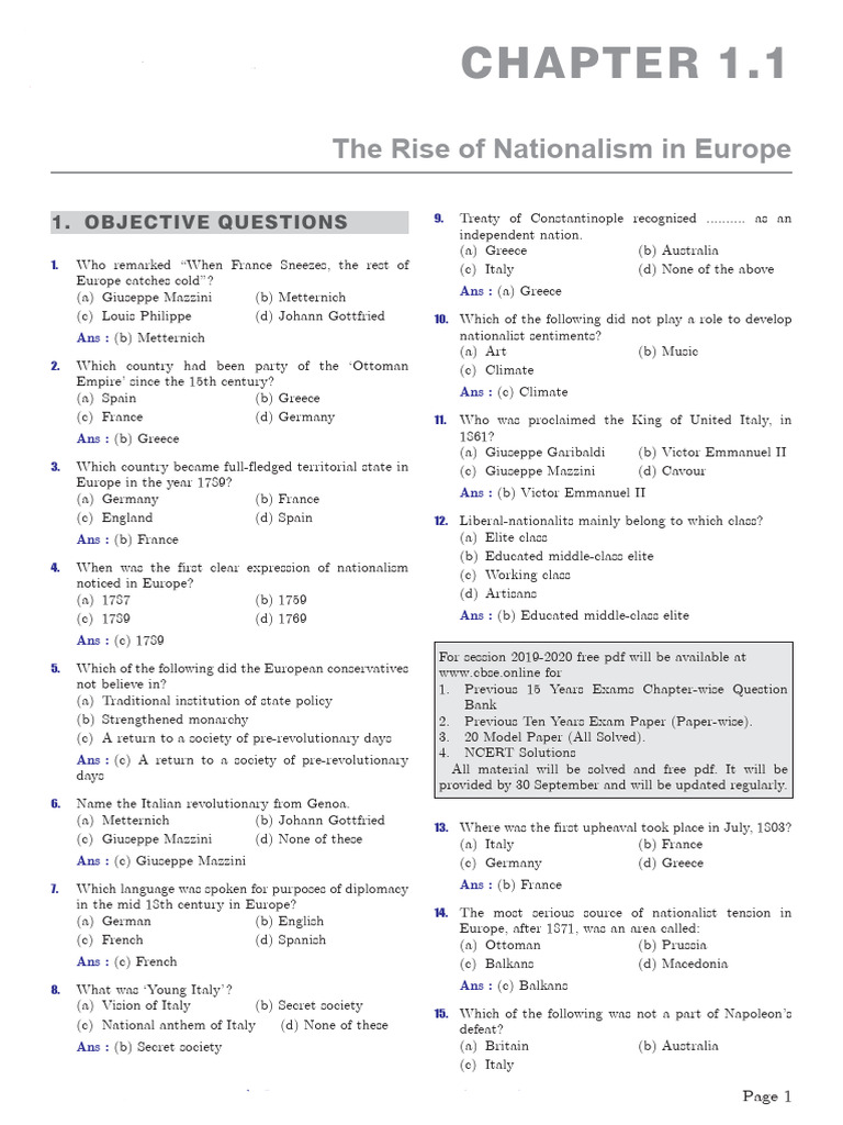 Obj Nationalism in Europe | PDF