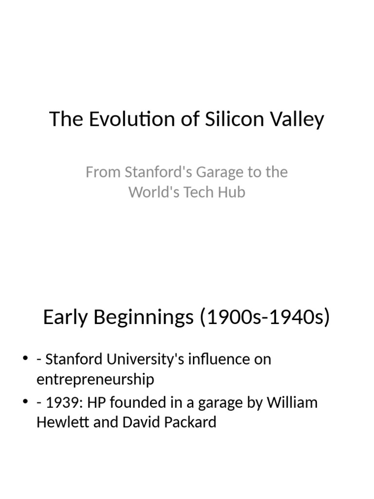 Silicon Valley Evolution Presentation | PDF