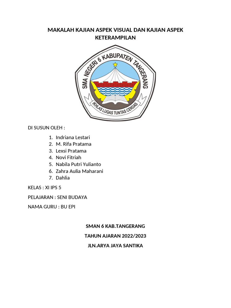 MAKALAH Aspek Visual | PDF