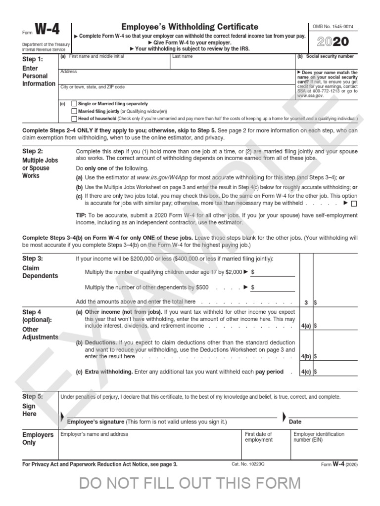 W4 2020 Example | PDF