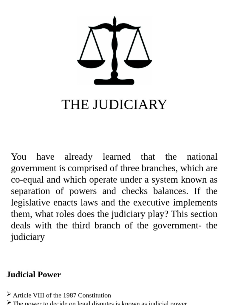 The Judiciary Ppt | PDF