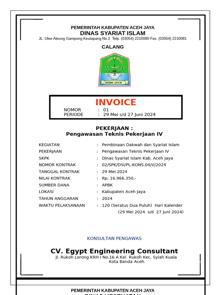 Cover Invoice | PDF