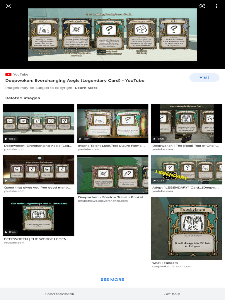 Deepwoken All Legendary Cards - Google Search | PDF