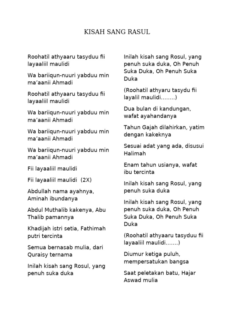 KISAH SANG RASUL | PDF