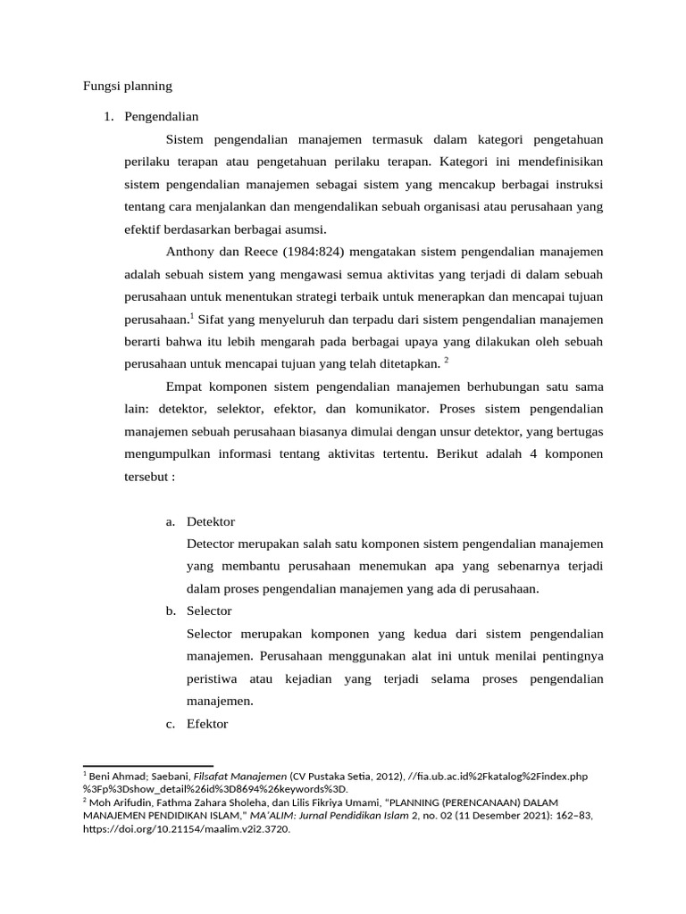 FUNFSI PLANNING 2 | PDF