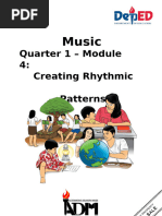 MAPEH (Music) : Quarter 1 - Module 4: Rhythmic Patterns | PDF | Rhythm ...