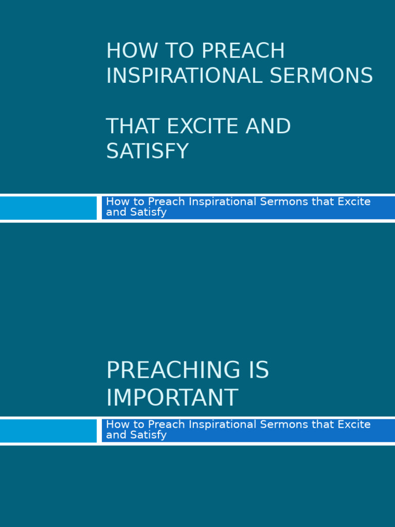 Inspirational Sermons | PDF