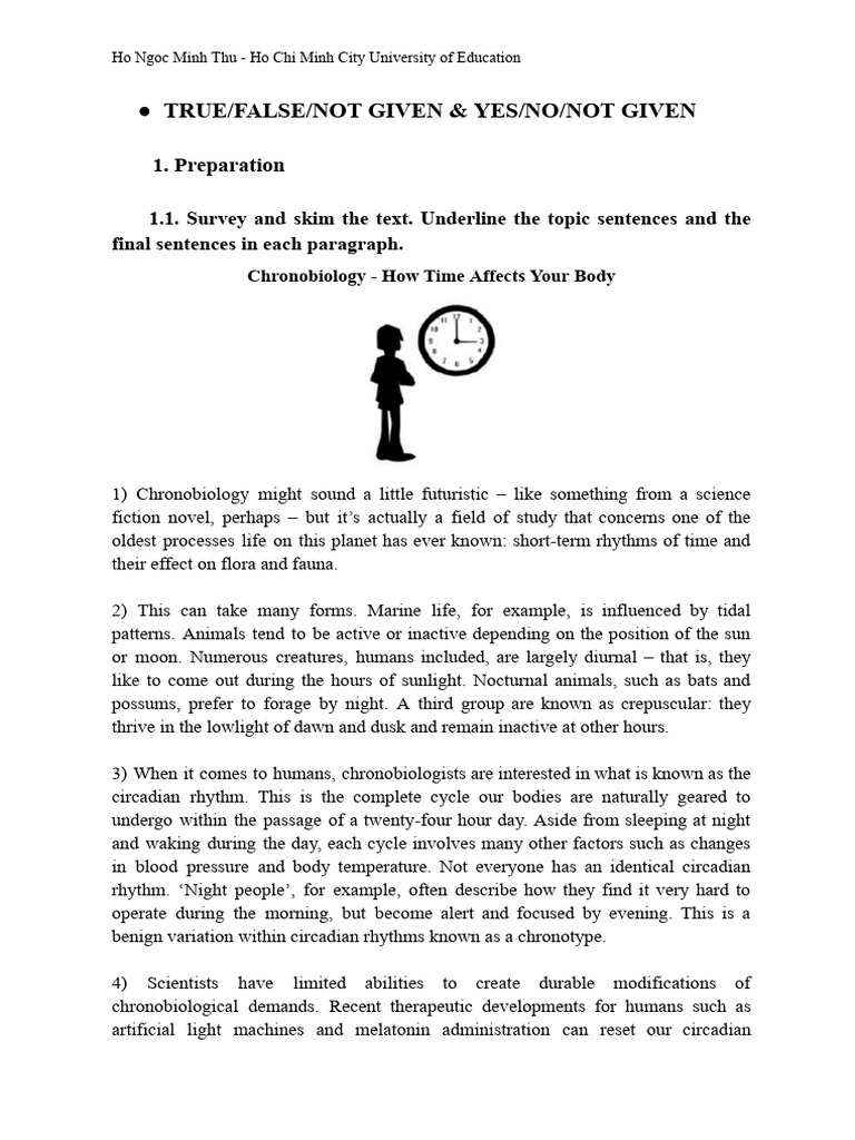 Reading - TFNG Worksheet | PDF
