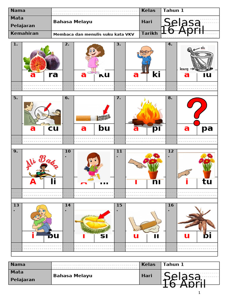 Latihan VKV - Menyalin 2 | PDF