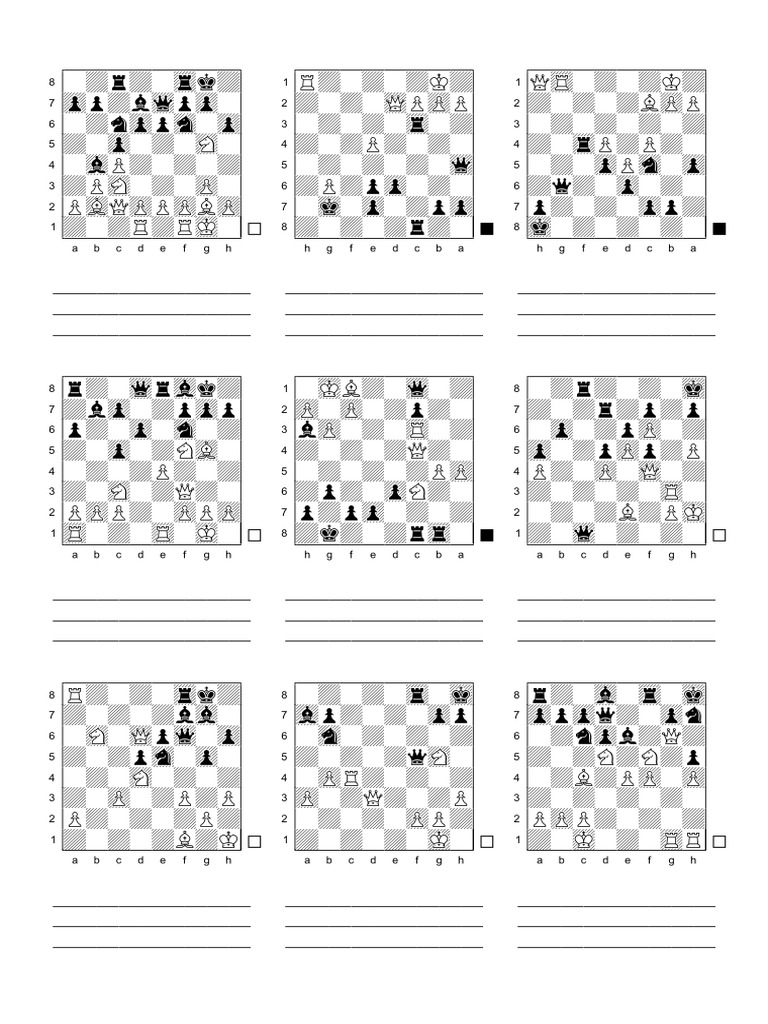 Tactic Databank With 3500 Solved Excercises | PDF