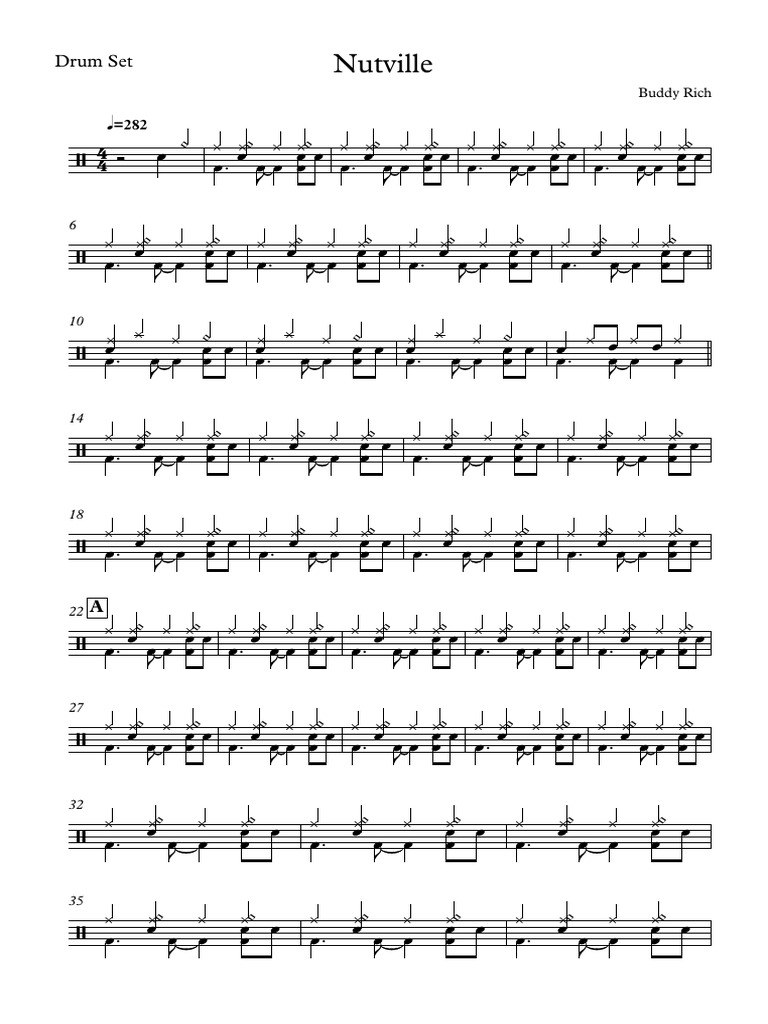 Nutville - Drum Set | PDF