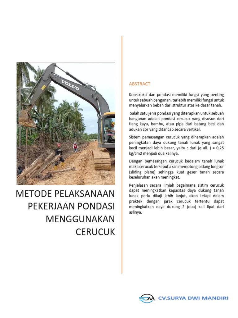 Metode Pelaksanaan Pondasi | PDF