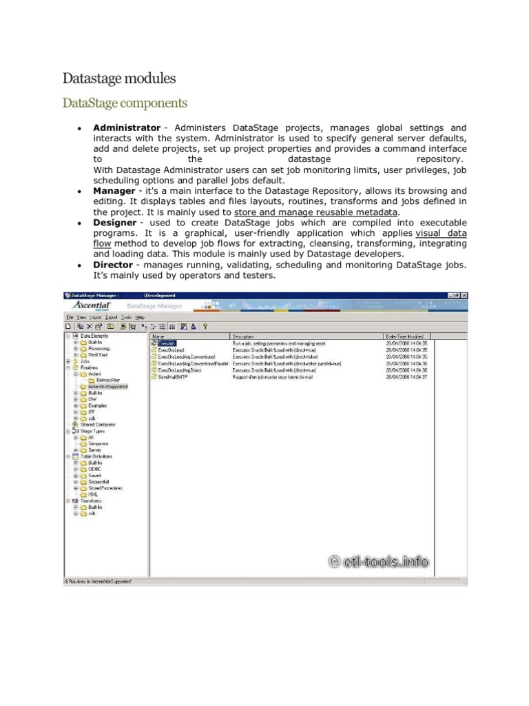 Datastage Modules | PDF