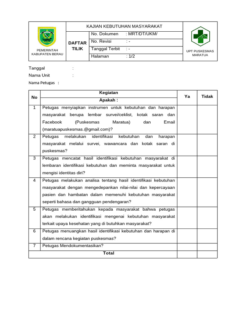 Daftar Tilik | PDF