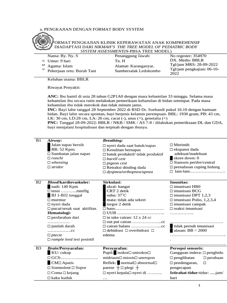 Askep BBLR Perin | PDF