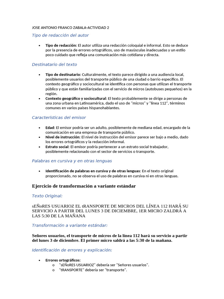 Jose Antonio Franco Zabala Activida 2 | PDF