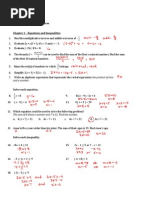 Topic 4 - Assessment Form A - Answer Key | PDF | Mathematical Relations ...