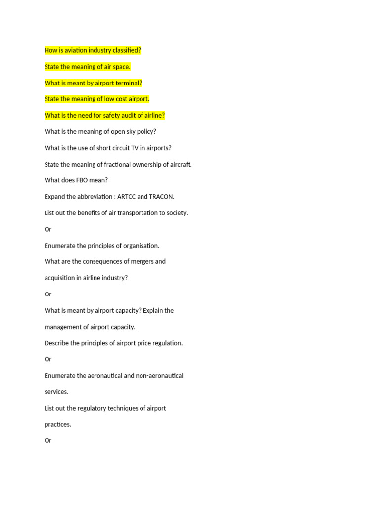 How Is Aviation Industry Classified | PDF | Airport | Air Traffic Control