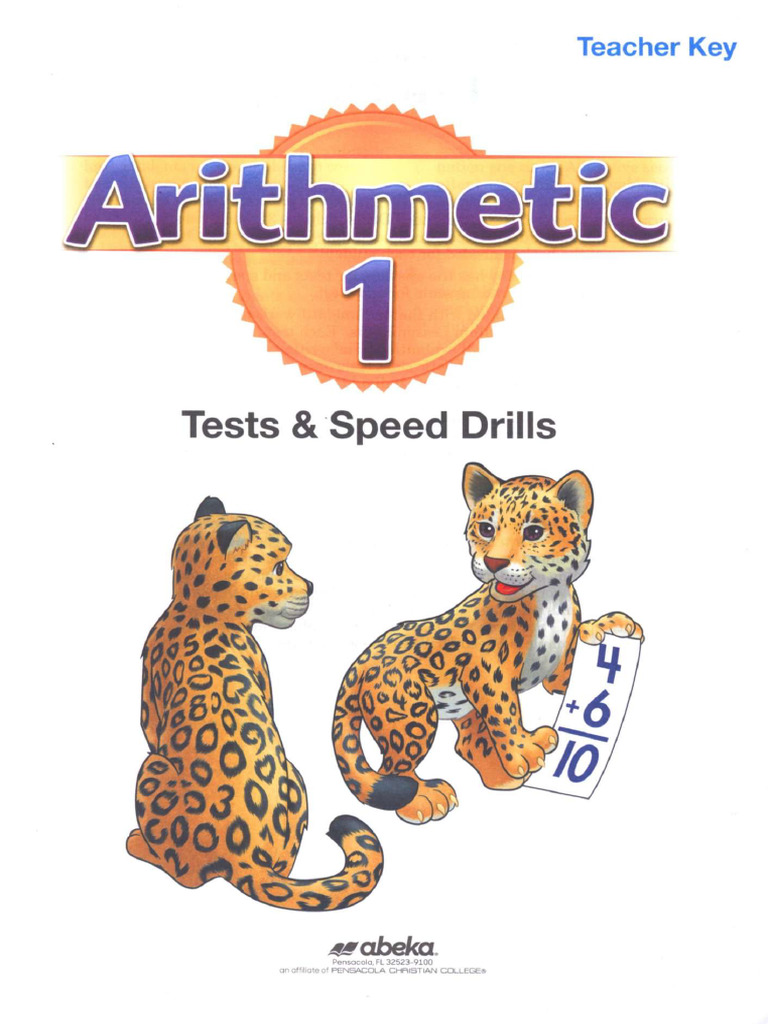Arithmetic 1 Tests and Speed Drills Teacher Key 2nd Edition Abeka ...