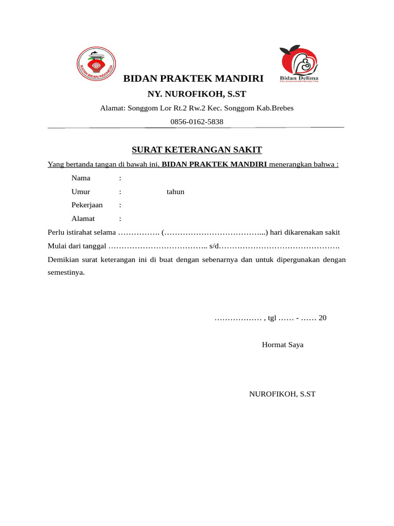 Surat Ijin Sakit | PDF