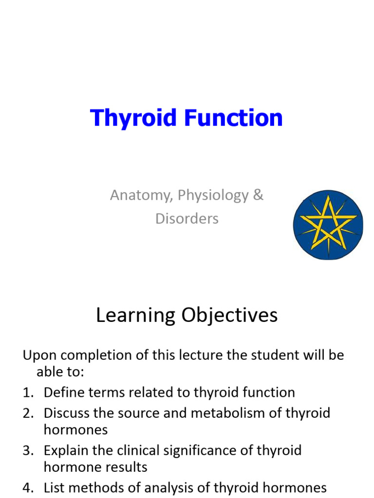 Chapter 5 ThyroidFunctionLecture Rev 2 | PDF | Thyroid | Self-Improvement