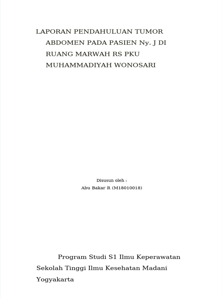PDF LP Tumor Abdomen | PDF