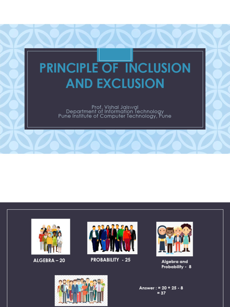 Principle of Inclusion and Exclusion | PDF