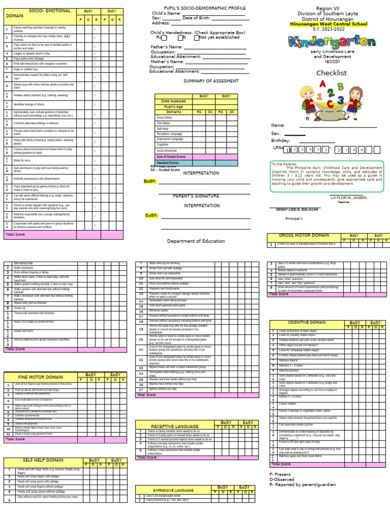 ECCD Checklist | PDF