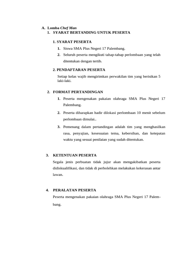 Juknis Chefman | PDF