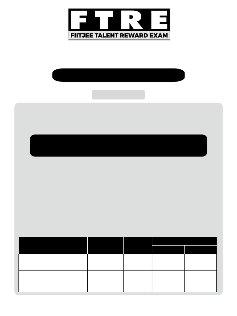 Ftre-2024-Sample Paper-Class-Vi-P1-Ma | PDF