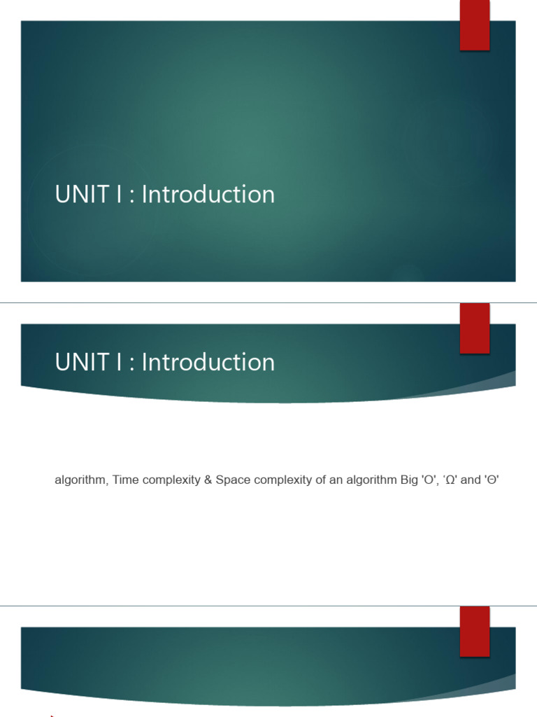 Unit I - 1 | PDF