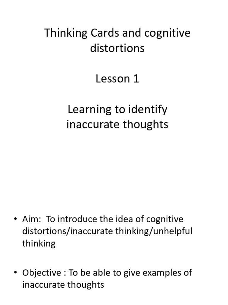 Unhelpful Thinking | PDF