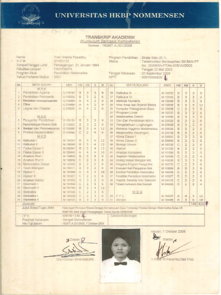 Transkip Nilai 3 Dikompresi | PDF