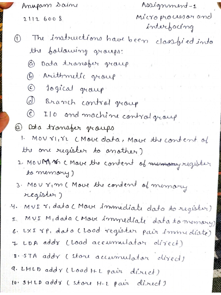 Microprocessor Assignment | PDF